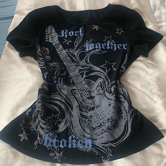 Tops | Fitted Rock Tee | Poshmark
